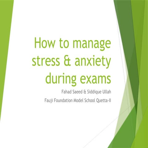 Examination stress ppt | PPTX