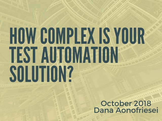 How To Manage Test Automation Complexity Pdf Web Development Internet