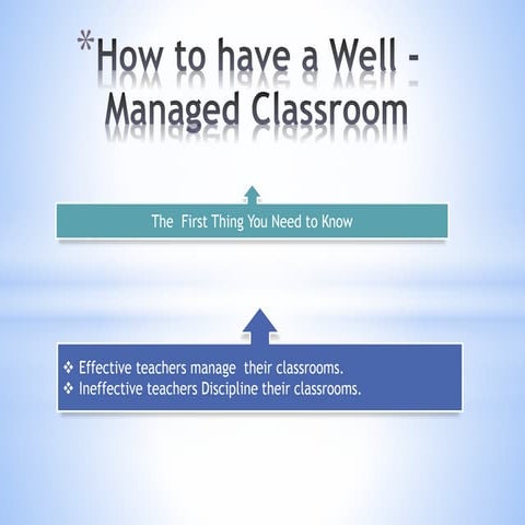 How to manage your classroom well | PPT