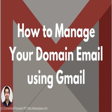 How To Manage Your Domain Email Using Gmail | PDF | Email | Internet