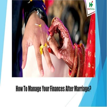 How To Manage Your Finances After Marriage? | PPTX
