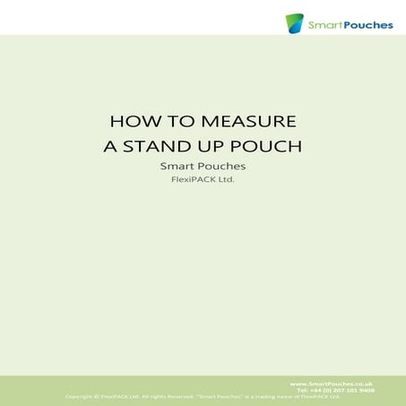 How to measure a stand up pouch | PDF
