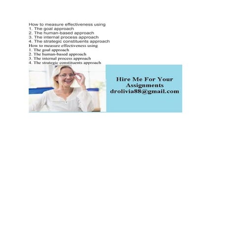 How to measure effectiveness using 1- The goal approach2- The human-ba.pdf