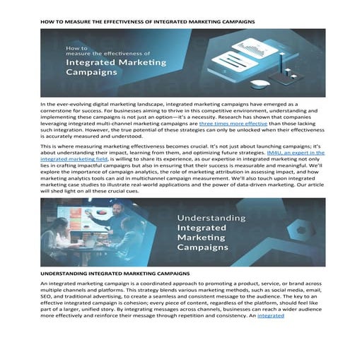 HOW TO MEASURE THE EFFECTIVENESS OF INTEGRATED MARKETING CAMPAIGNS.pdf ...