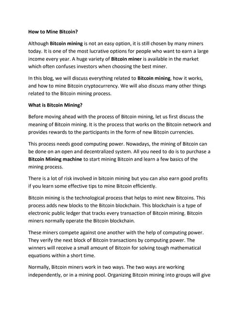 10 Interesting Facts About Bitcoin Mining.pdf | Internet | Computing