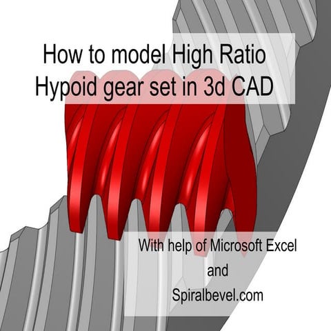 How to model high ratio hypoid gear set | PPT