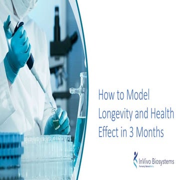 How to model longevity and health effect in 3 months | PPTX