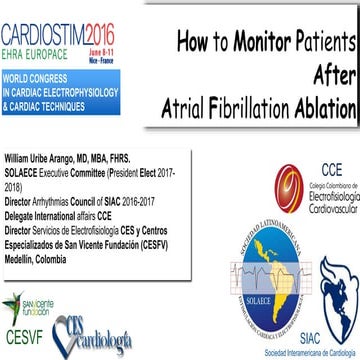 How to monitor patients after Atrial Fibrillation Ablation | PPTX ...