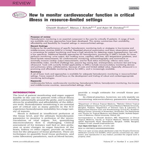 How_to_monitor_cardiovascular_function_in_critical.11.pdf | First Aid ...