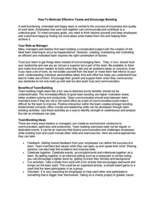 Conclusion team work | PDF