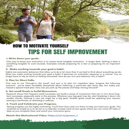 Self Motivation : Driving Yourself! | PPTX
