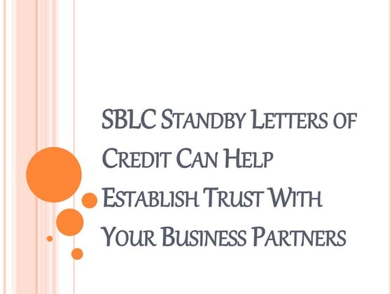 Standby Letter of Credit-SBLC - MT760 | PDF | Business Banking ...