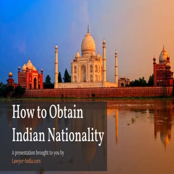 How to Obtain Indian Nationality - Guide | PDF