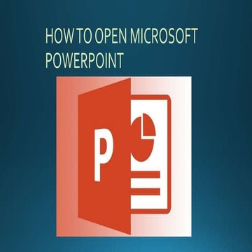 How to open microsoft powerpoint | PPTX