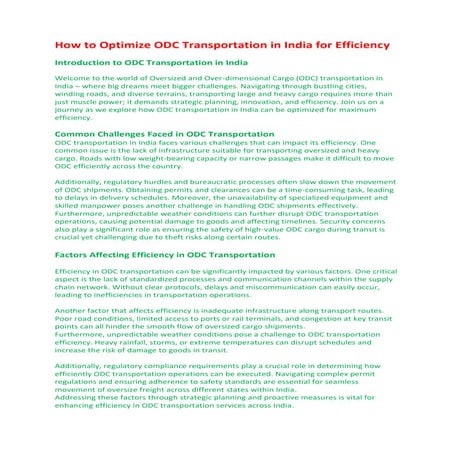 How to Optimize ODC Transportation in India for Efficiency.pdf