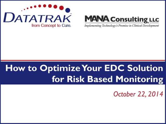 Risk Based Monitoring in Clinical Trials. | PPTX