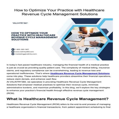 How to Optimize Your Practice with Healthcare Revenue Cycle Management Solutions.pdf