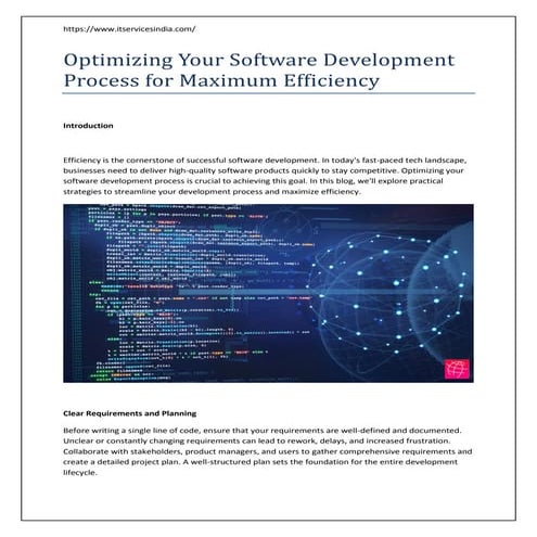 How to Optimize Your Software Development Process for Maximum ...