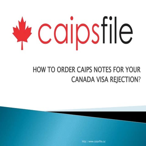 How to order caips notes for your canada visa rejection | PPT