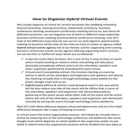 From Virtual to Hybrid: How Singapore’s Event Scene Is Evolving | PDF