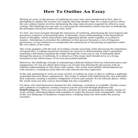 How To Outline An Essay.pdf | Homework and Study | Education