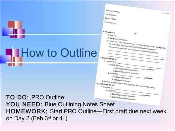 Creating an outline | PPT