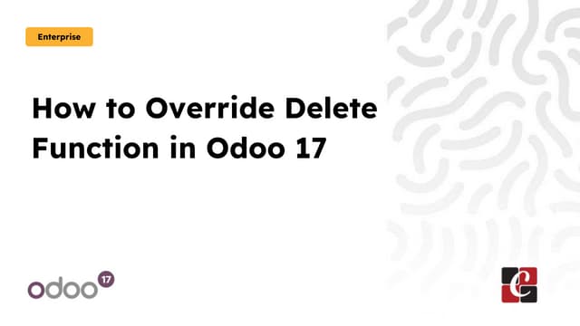 How To Override Delete Function In Odoo 17 Pptx Technology And Computing