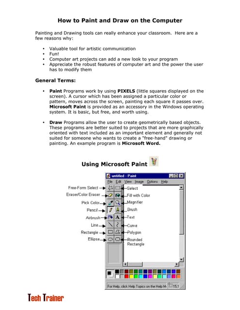 #3 4th ppt gr.1 microsoft paint | PPTX