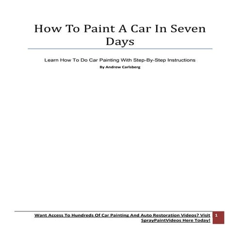 Painting process of car | PPTX