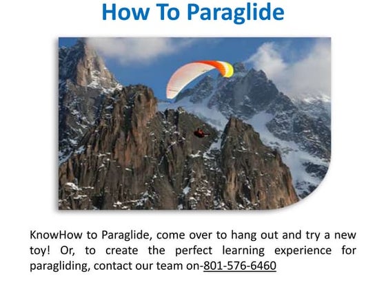 Learn to paraglide | PPTX