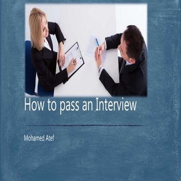 How to pass an interview | PPT