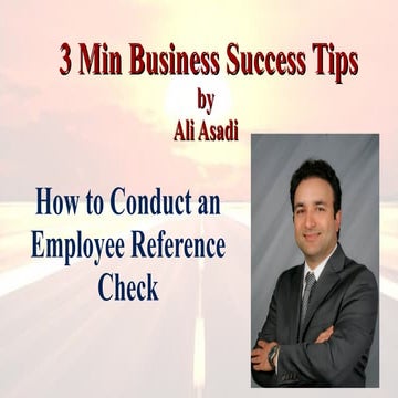 How to Conduct an Employee Reference Check | PPT