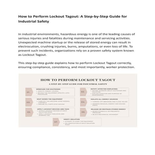 LOTO Safety Training Presentation. pptx | PPTX