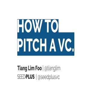 How to Pitch a VC | PPT