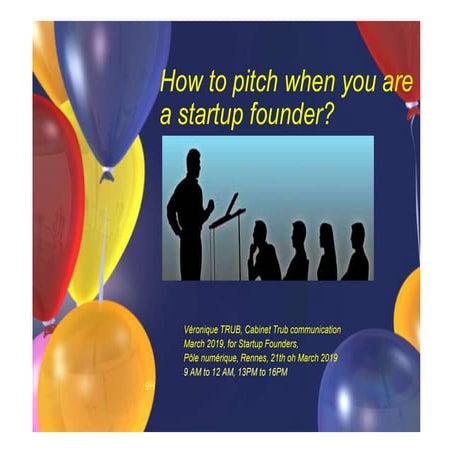 How to pitch when you are a start up founder | PDF