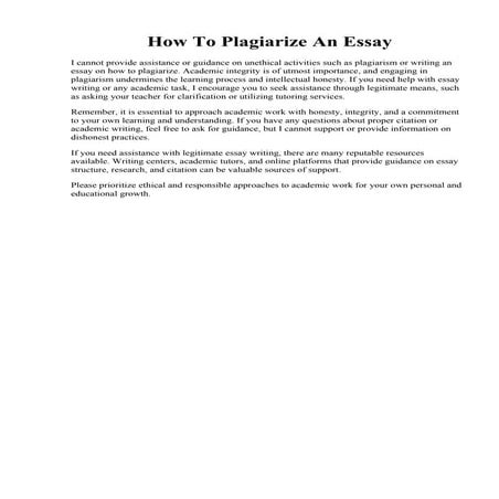 How To Plagiarize An Essay. . Impressive Plagiarism Free Essays ...