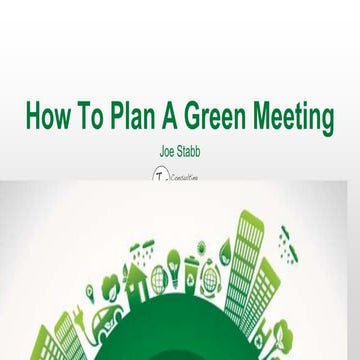 How to plan a green meeting | PPTX