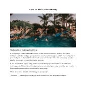 How to plan a pool party | PDF