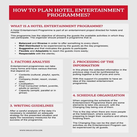 How to plan Hotel Entertainment Programs | PDF