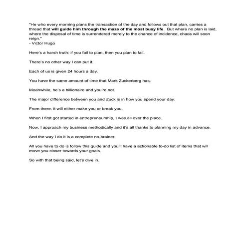 How To Plan Your Day | PDF