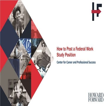 Federal Work-Study Overview - Howard University | PDF