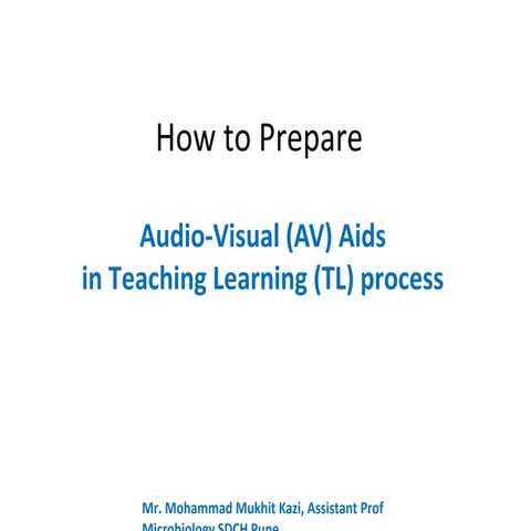 How to preapre av aids | PPT