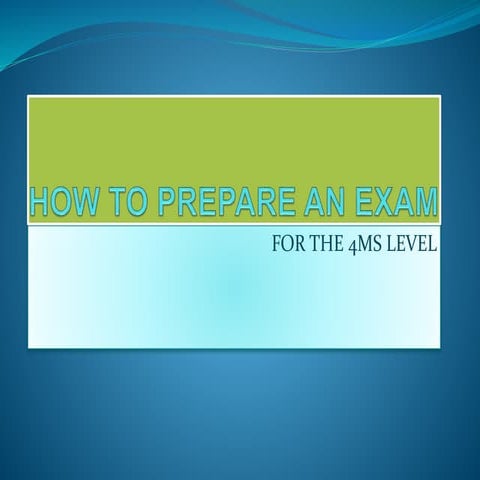 How to prepare an exam | PPT