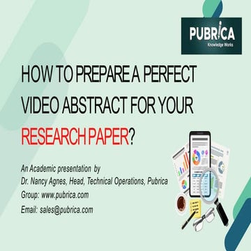 How to prepare a perfect video abstract for your research paper ...