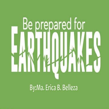 How to prepare for an earthquake | PPTX