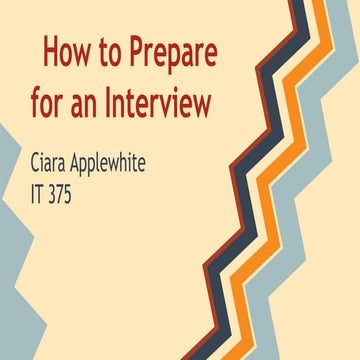 How to prepare for an interview | PPT