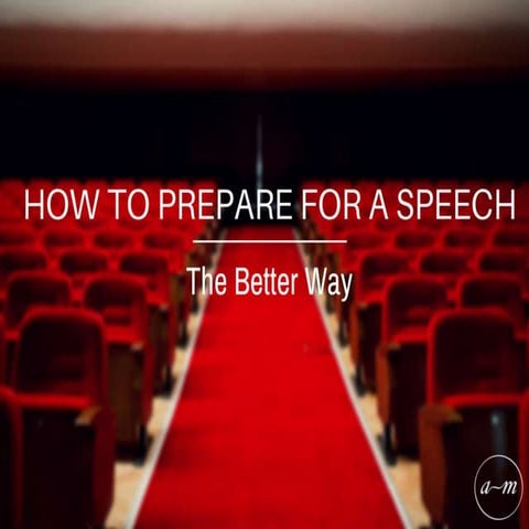 The Better Way to Prepare for a Speech | PPT
