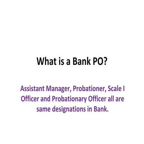 How to prepare for bank po | PDF