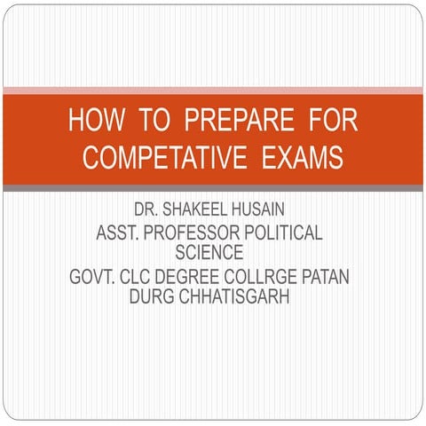 How to prepare for competative exams | PPT
