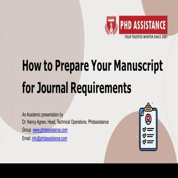 How to Prepare Your Manuscript for Journal Requirements - Phdassistance ...